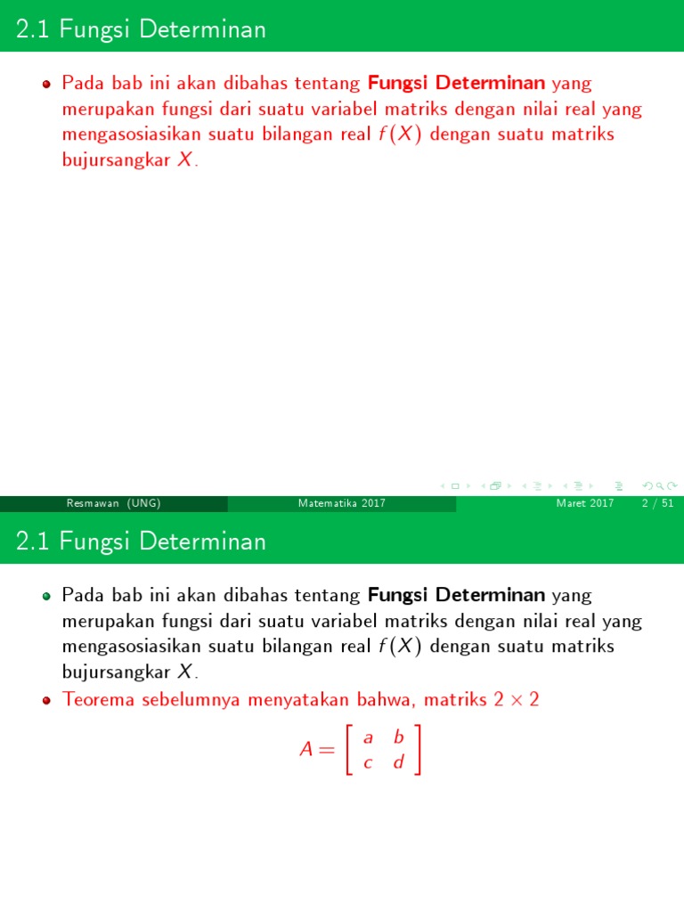 Fungsi Determinan 2 - 1-2 - 2 PDF | PDF