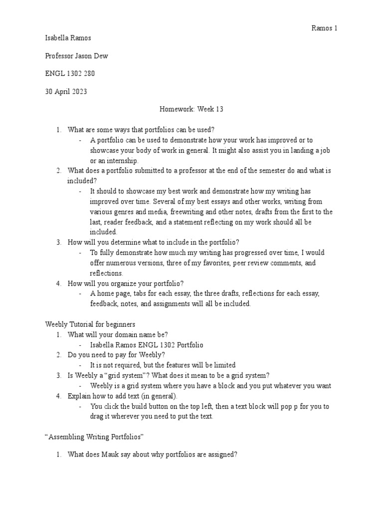 Effective Writing Portfolio Strategies | PDF