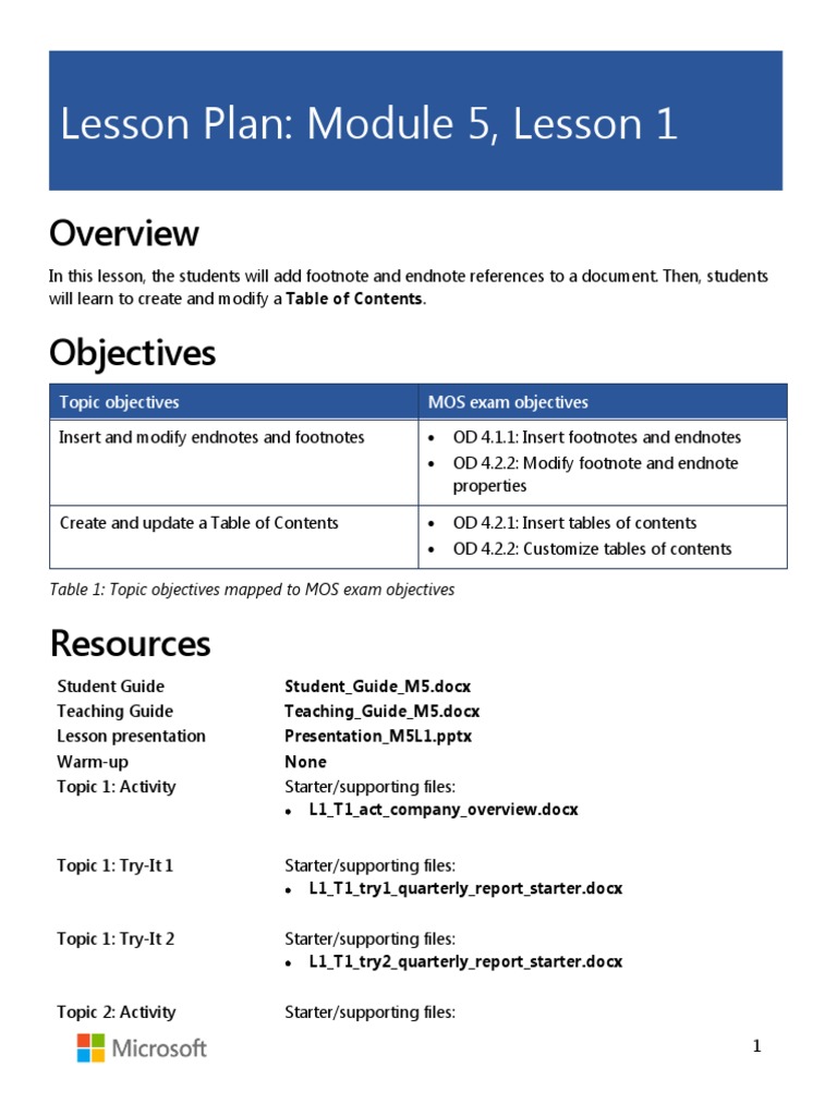 Word Associate Module 5 Tasks L1 To L5 | PDF | Microsoft Word | Citation