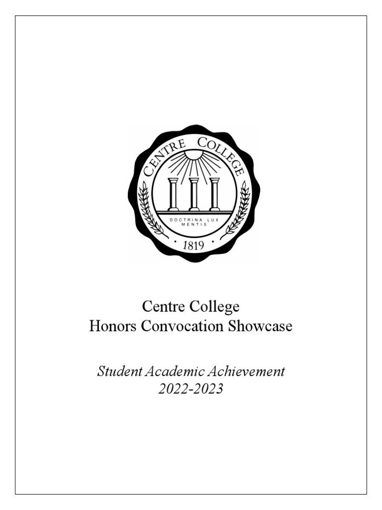 Honors Convocation 2023 Program | PDF | Fraternities And Sororities