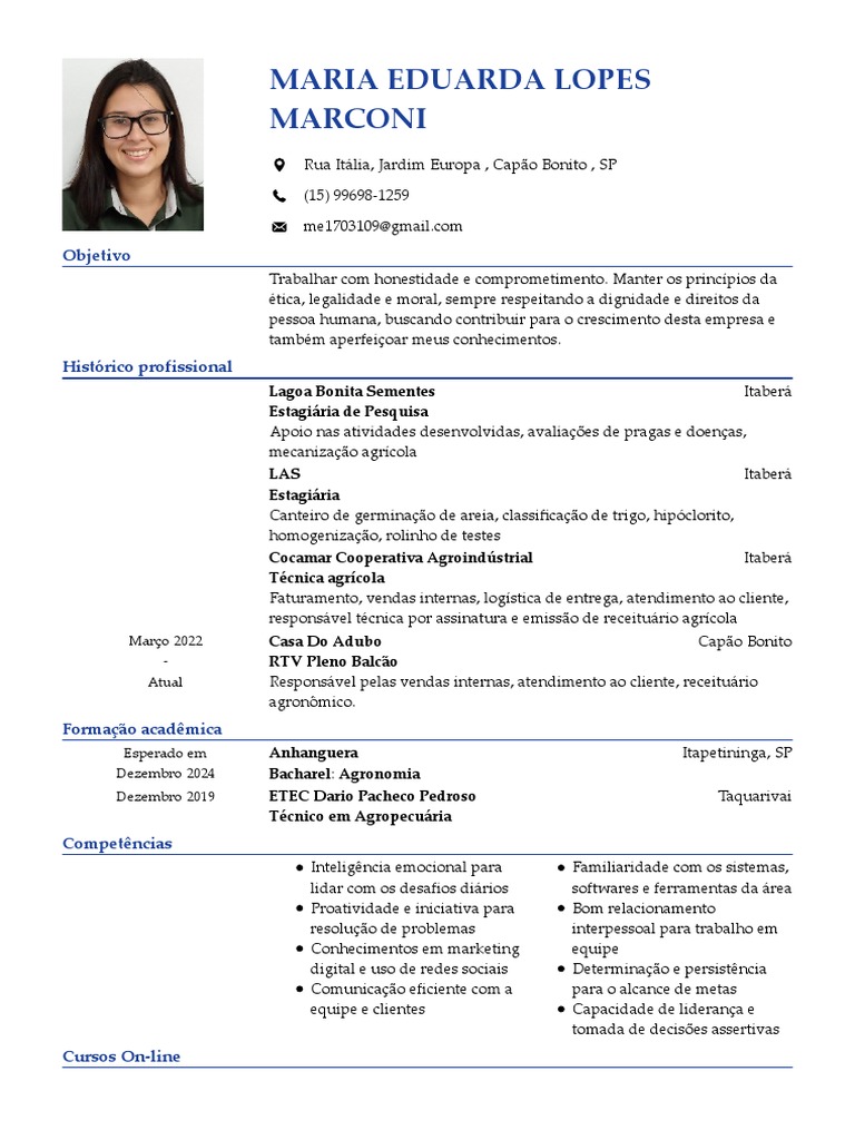 Currículo Eduarda PDF | PDF