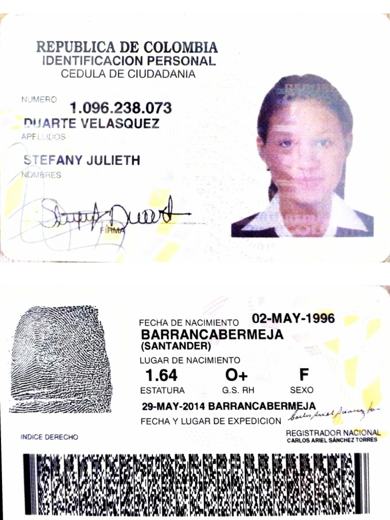 Cédula Stefany Duarte PDF | PDF