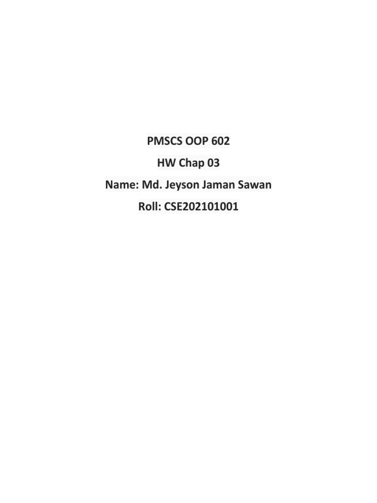 Java Chapter 3 HW | PDF