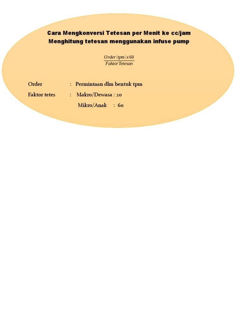 Menghitung Infus Pump dengan Rumus | PDF