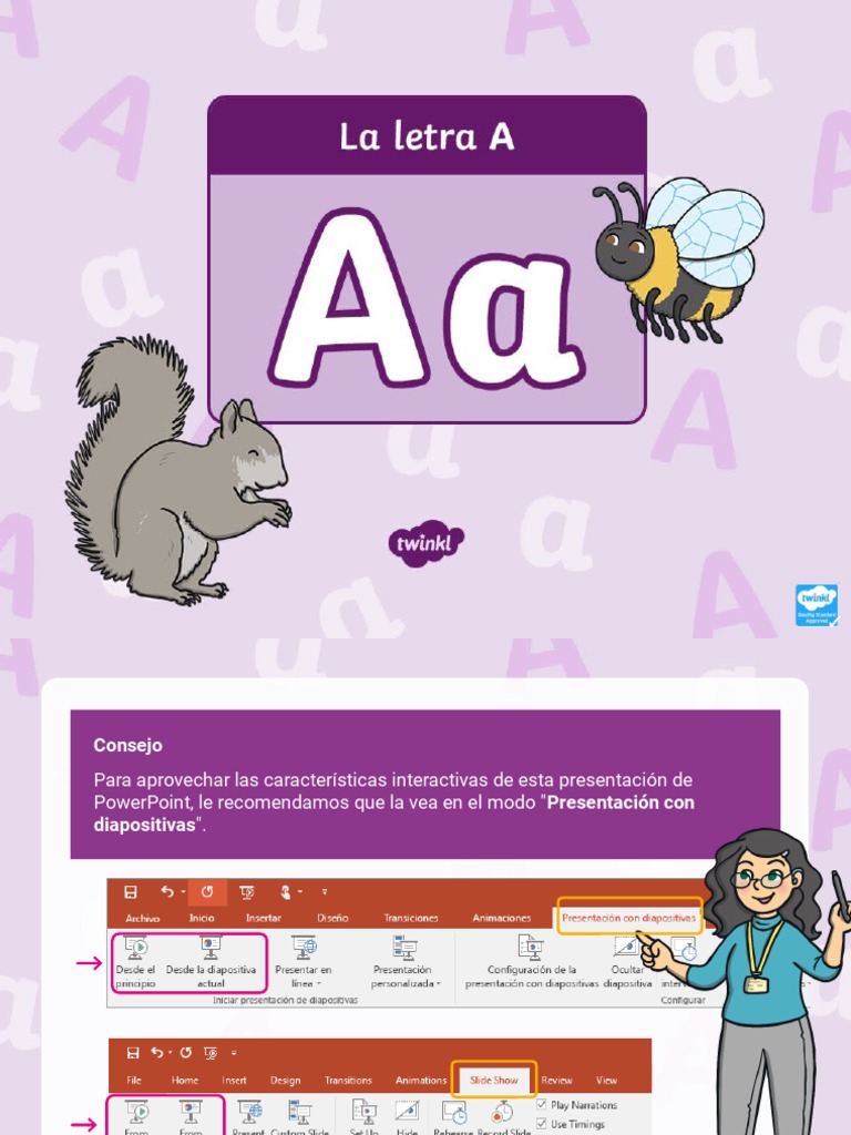 Sa L 315 Powerpoint La Letra A - Ver - 2 | PDF