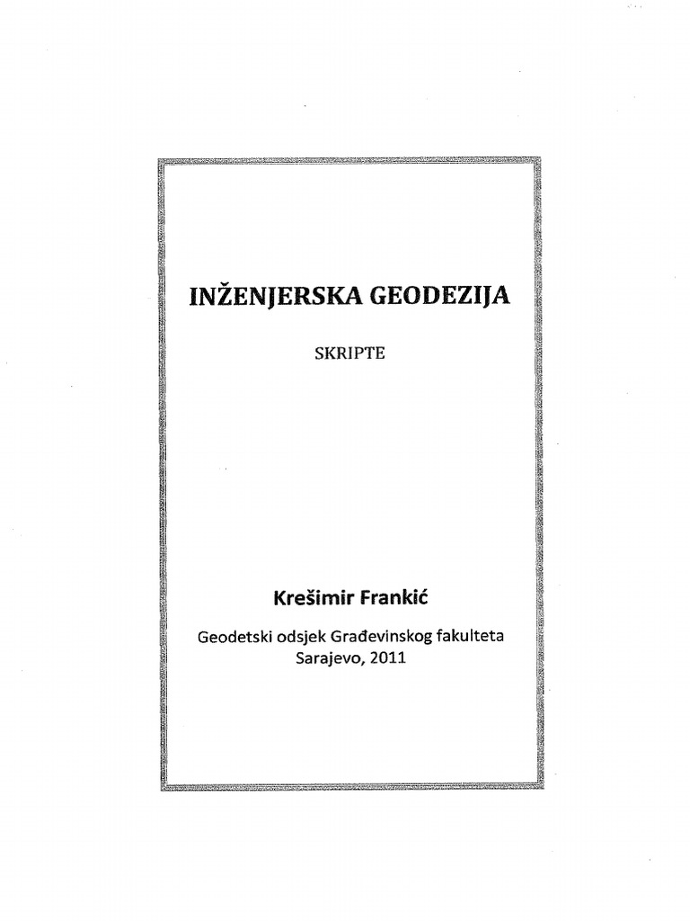 Frankic Inzenjerska Geodezija PDF | PDF