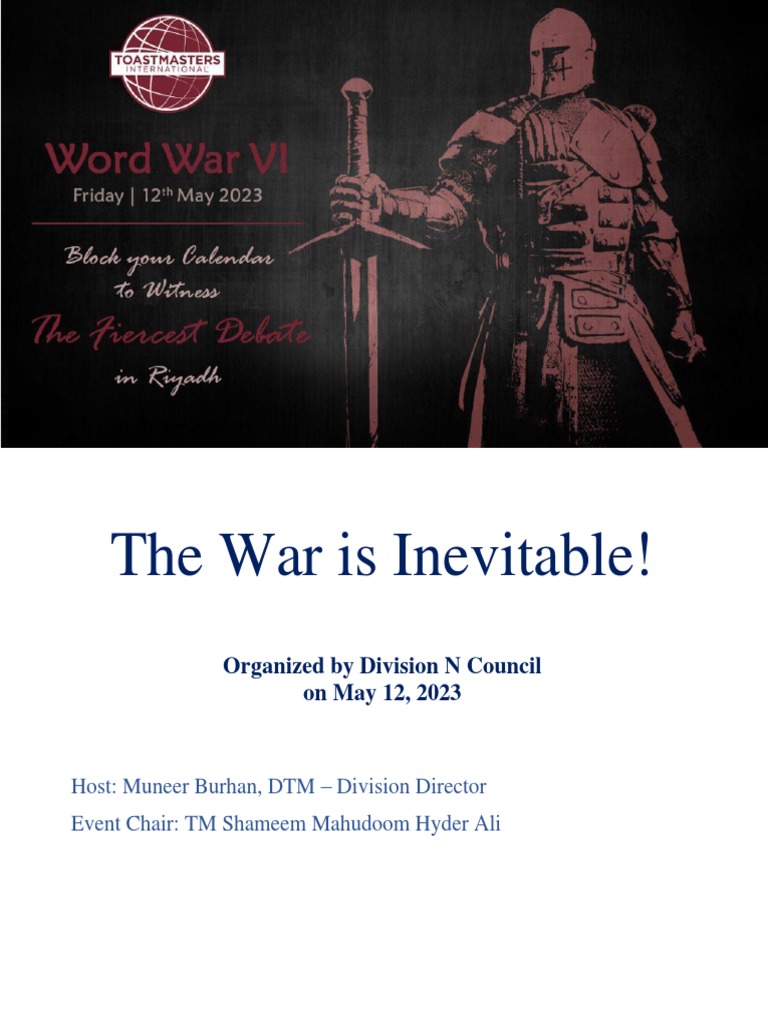 Word War VI - Debate Manual PDF | PDF