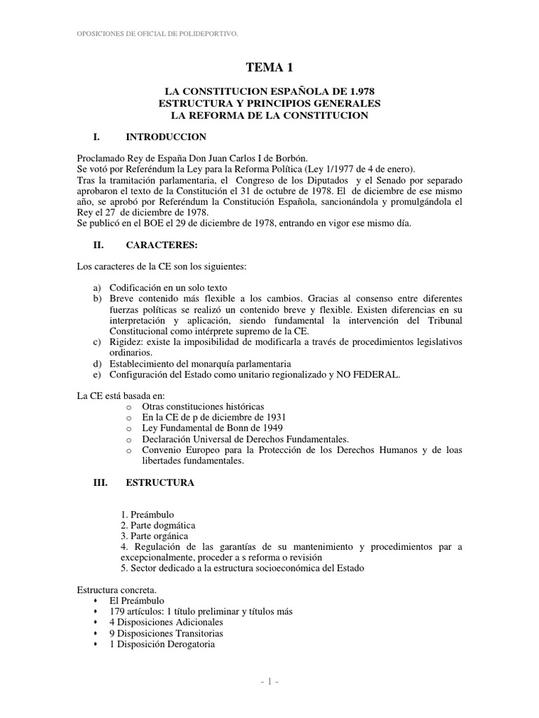 Temario Oposiciones | PDF