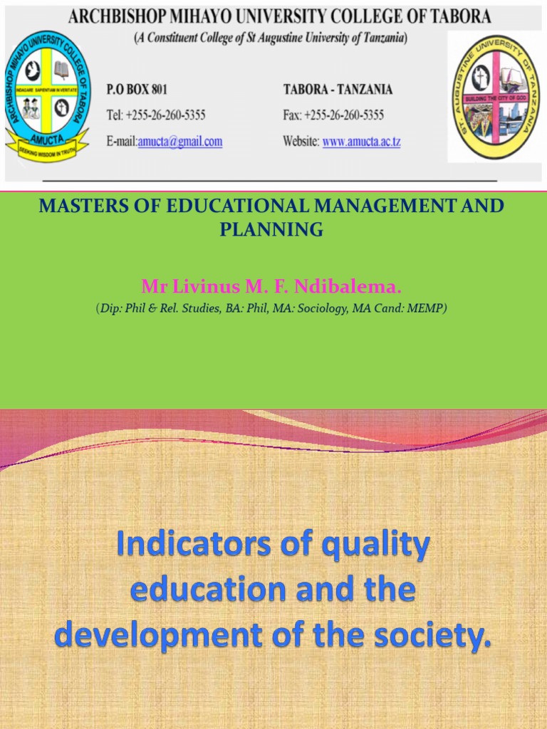 Quality Education Indicators Explained Pdf