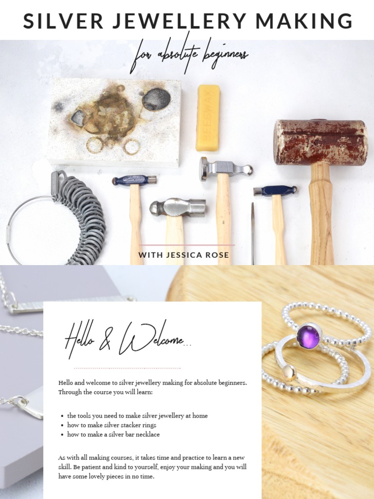 Silver Jewellery Making For Absolute Beginners Free Course Notes PDF | PDF
