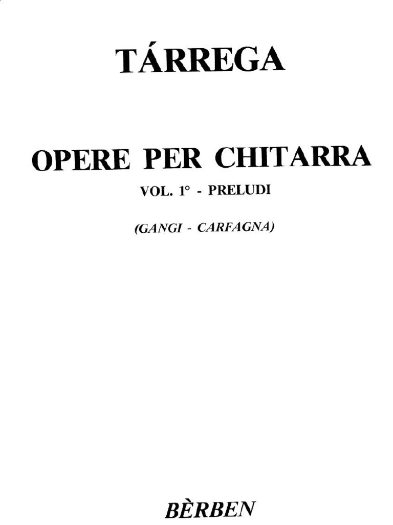 Francisco Tarrega Integral (Vol.1 2 3 4) | PDF
