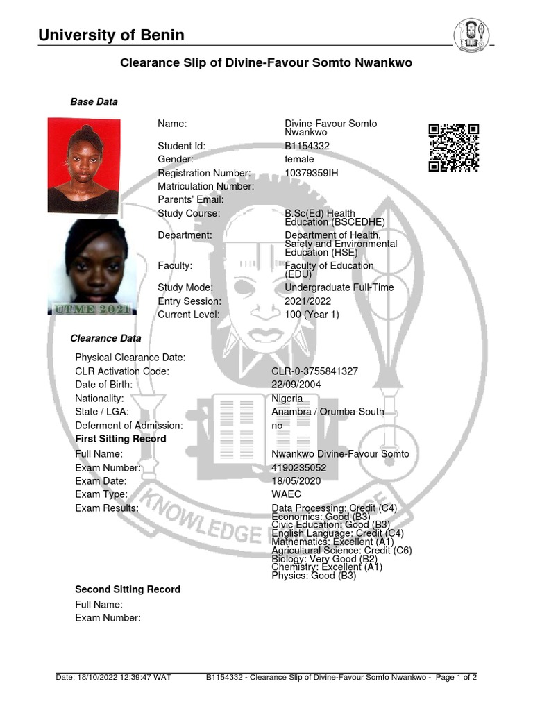 Clearance Slip PDF | PDF