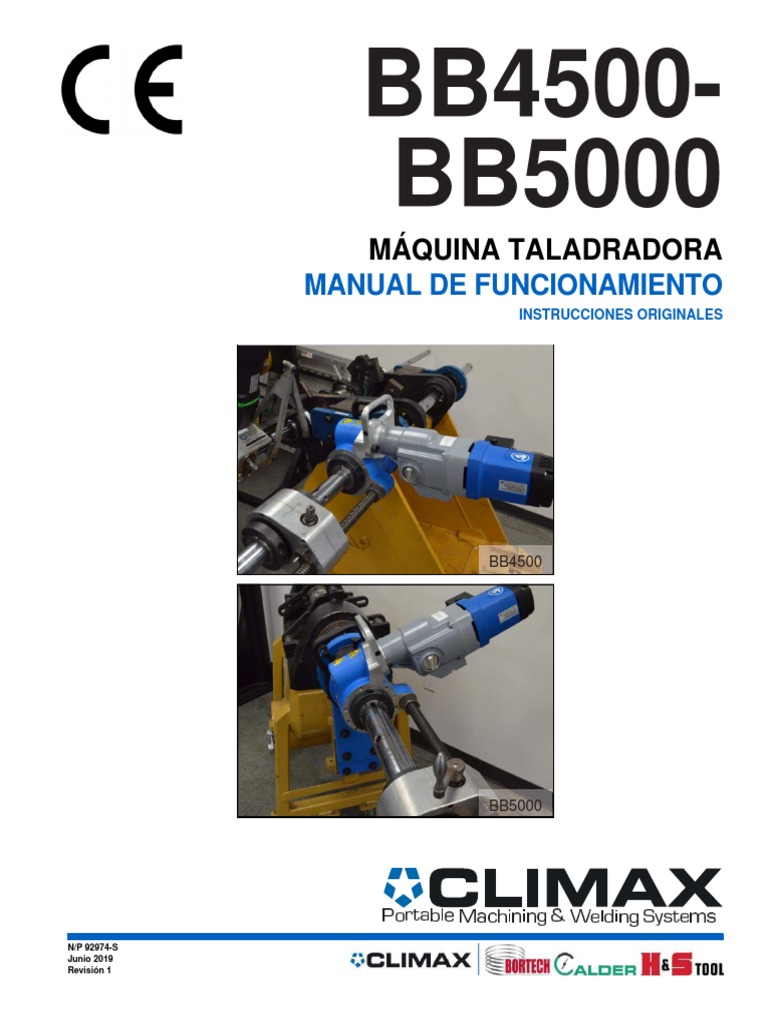 Manual de Funcionamiento BB4500-BB5000 | PDF | Herramienta de máquina ...