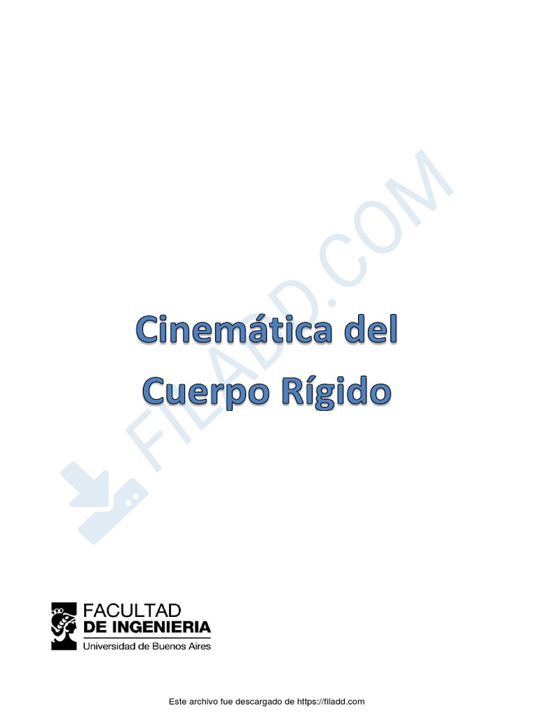 Unidad 5 - Cinematica Del Cuerpo Rigido | PDF