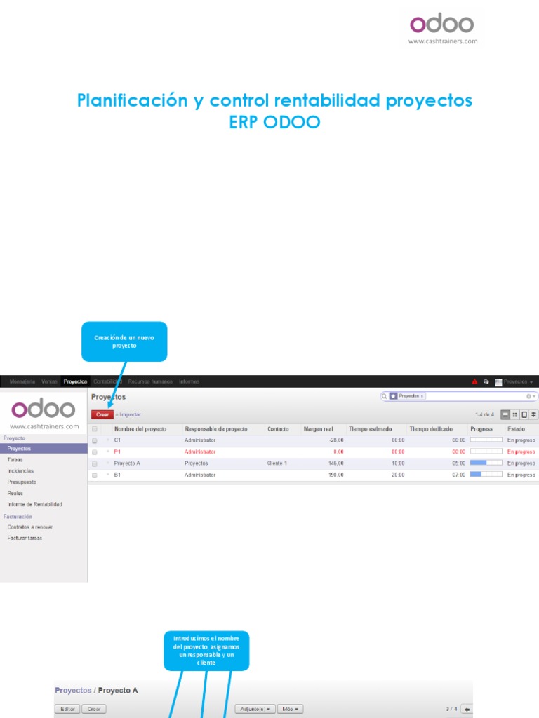 Gestión de Proyectos en Odoo ERP | PDF