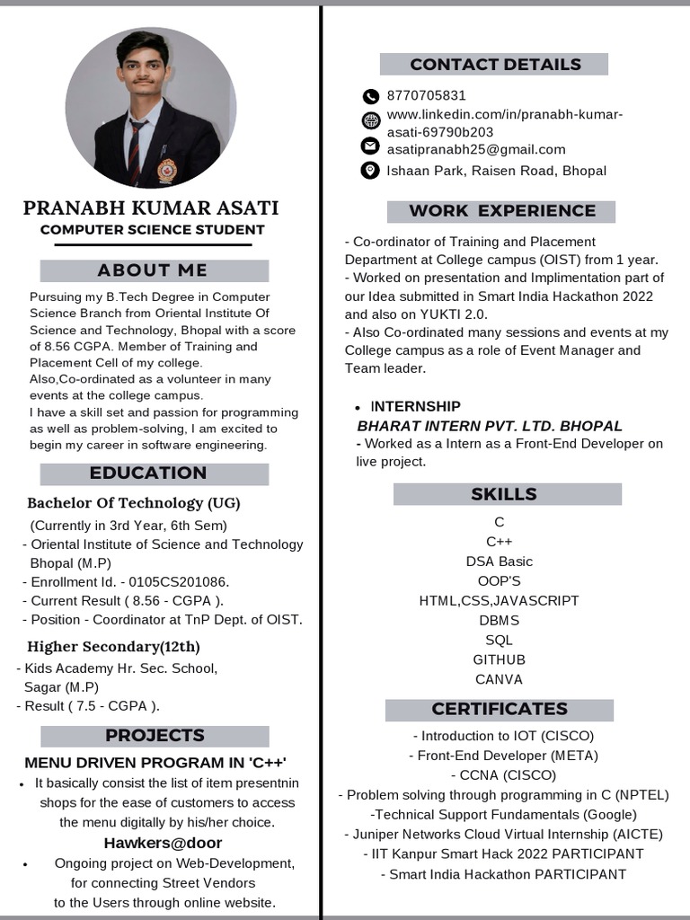 Resume PDF | PDF | Computer Science | Computing