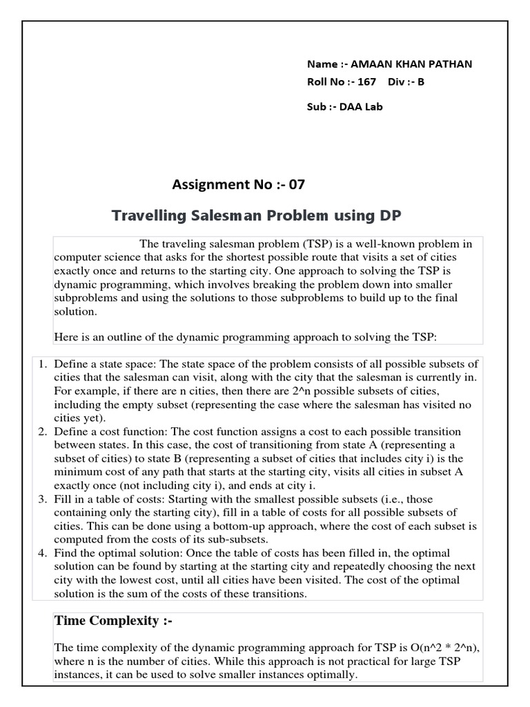 167 - Amaankhanpathan - TSP DP PDF | PDF