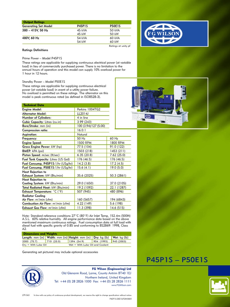 P45P1S P50e1s | PDF | Engines | Horsepower