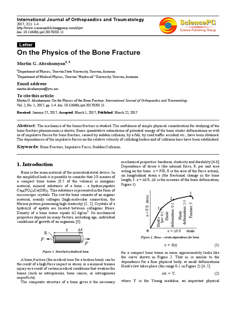 Bone Fracture PDF | PDF | Collision | Deformation (Engineering)
