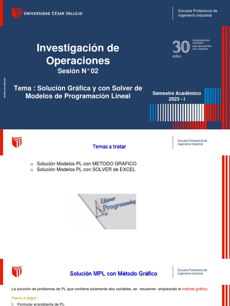 Sesión 02 - Solución Gráfica y Con Solver de MPL PDF | PDF
