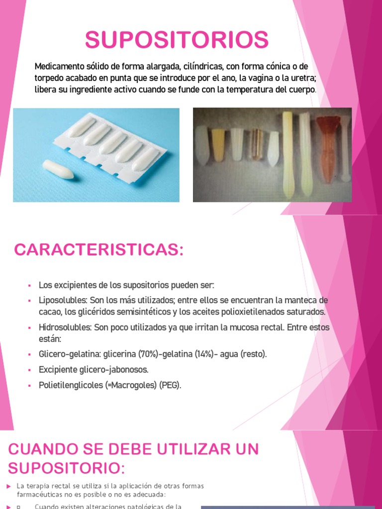 Uso y características de supositorios | PDF