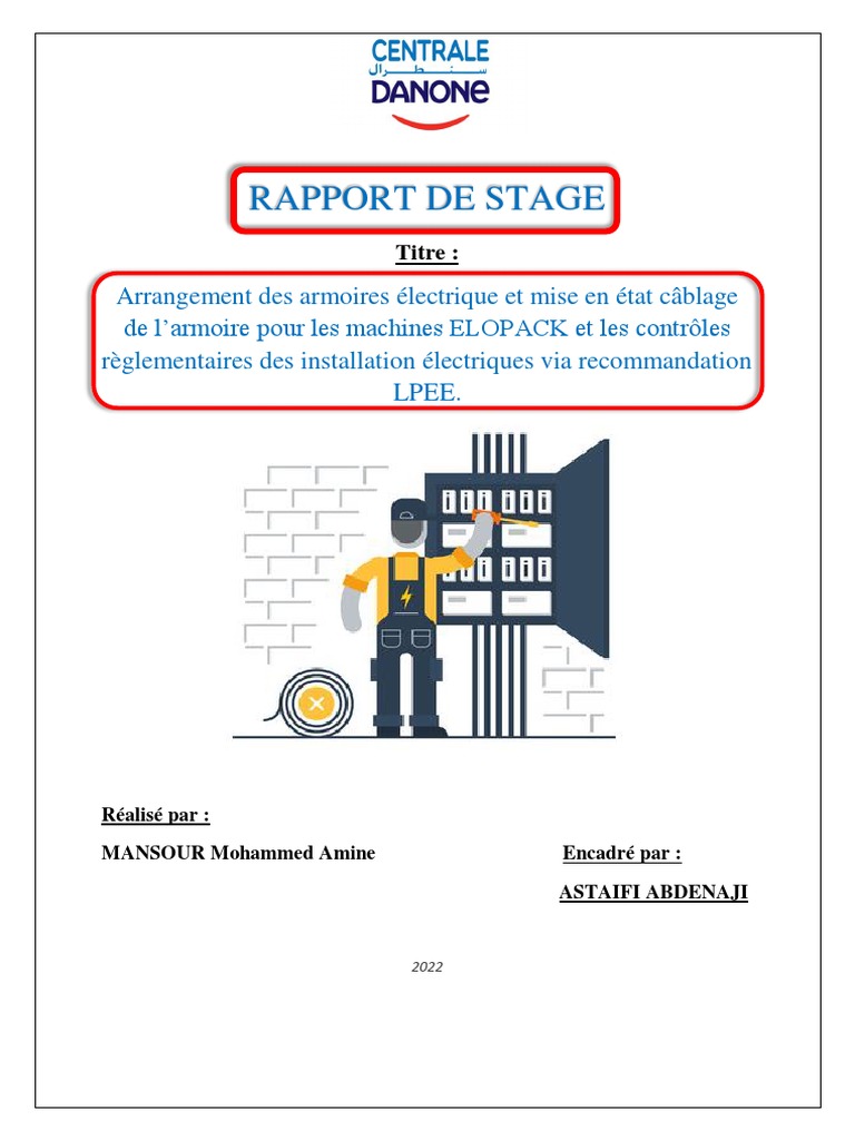 Rapport de Stage Danone PDF | PDF | Interrupteur | Électrotechnique