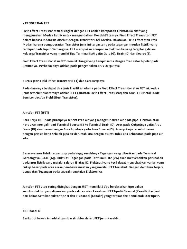 Pengertian Fet | PDF