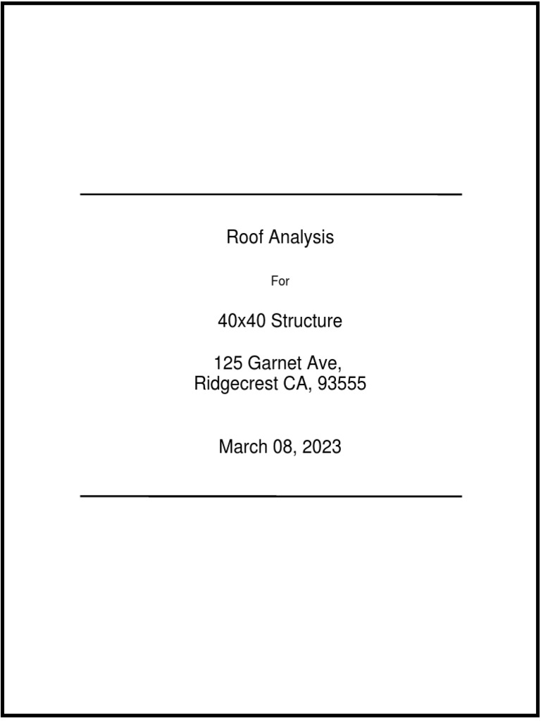Roof Structural Analysis PDF | PDF | Bending | Buckling