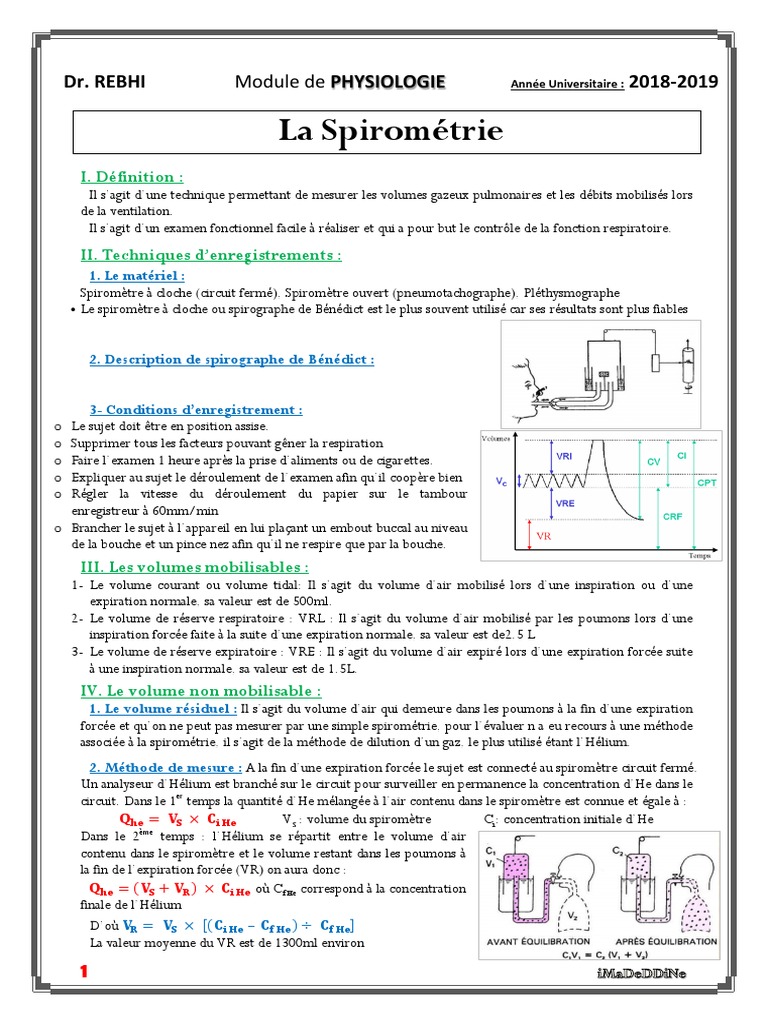 Spirométrie PDF | PDF