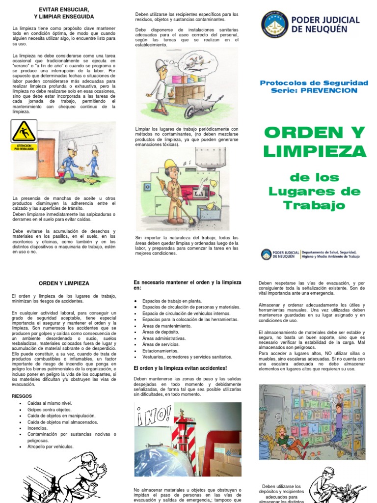 PJN-triptico ORDEN Y LIMPIEZA PDF | PDF | Residuos | Contaminación