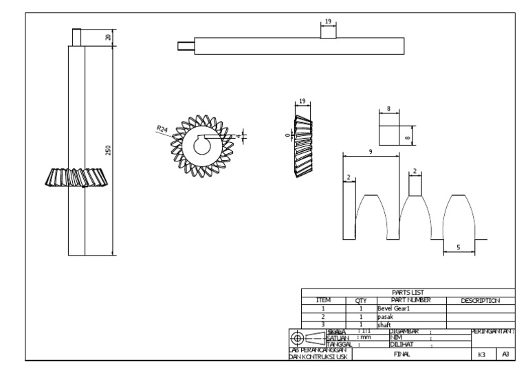 Drawing Roda Gigi PDF | PDF