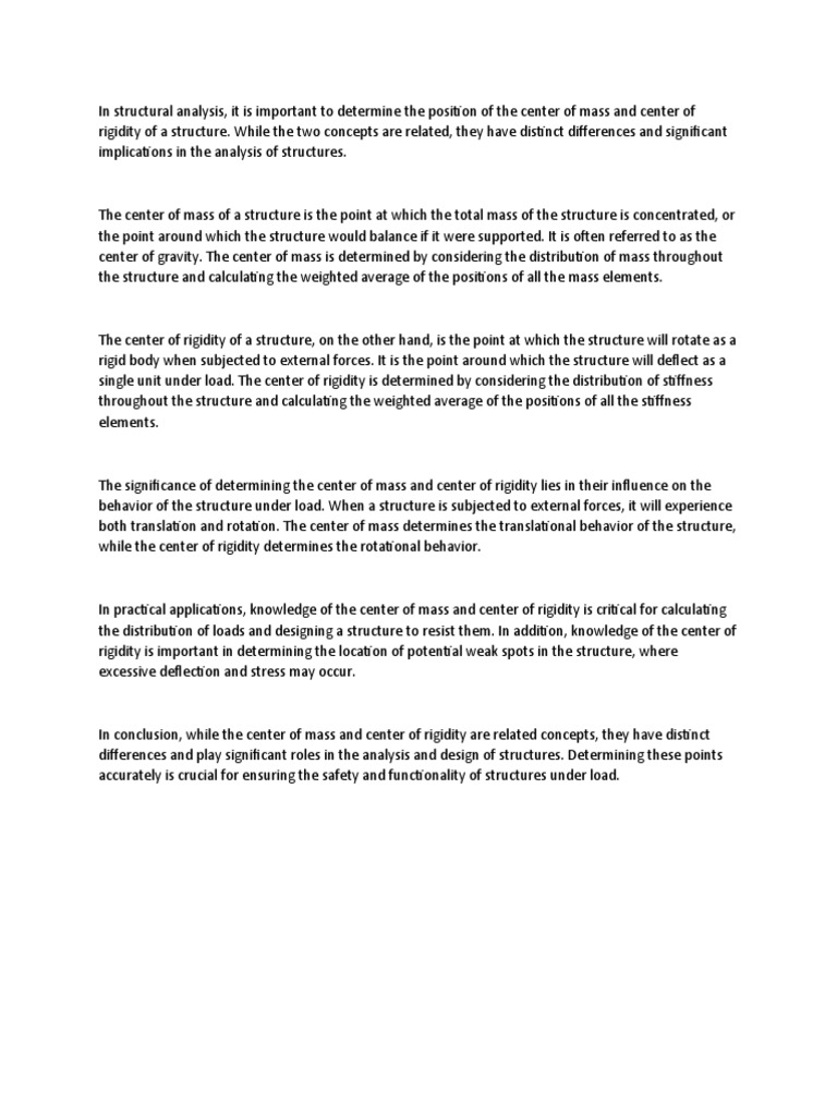 Center of Mass and Center of Rigidity | PDF