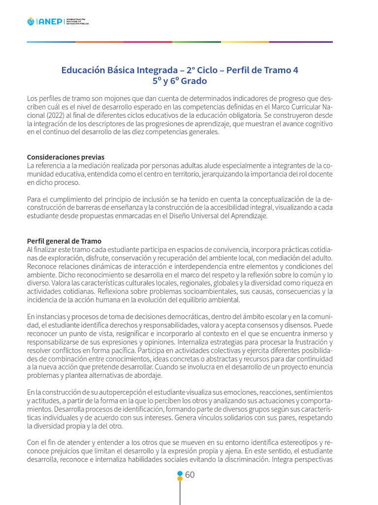 Competencias Tramo 4 - 5° y 6° - EBI | PDF