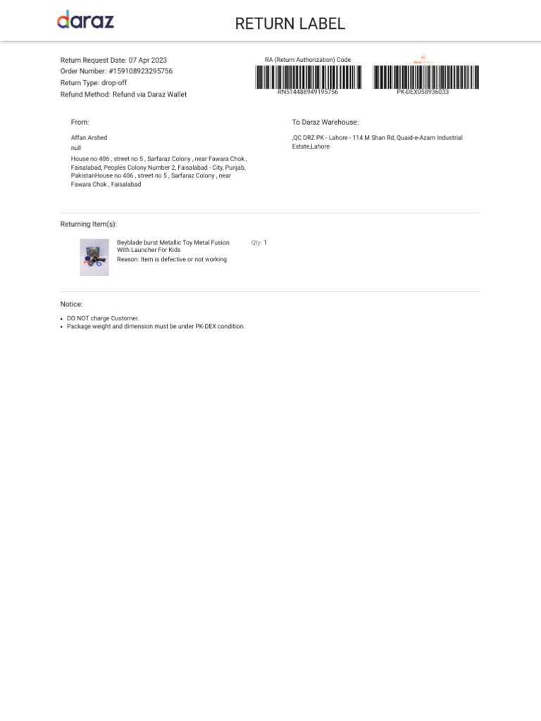 Daraz Beyblade Return PDF | PDF