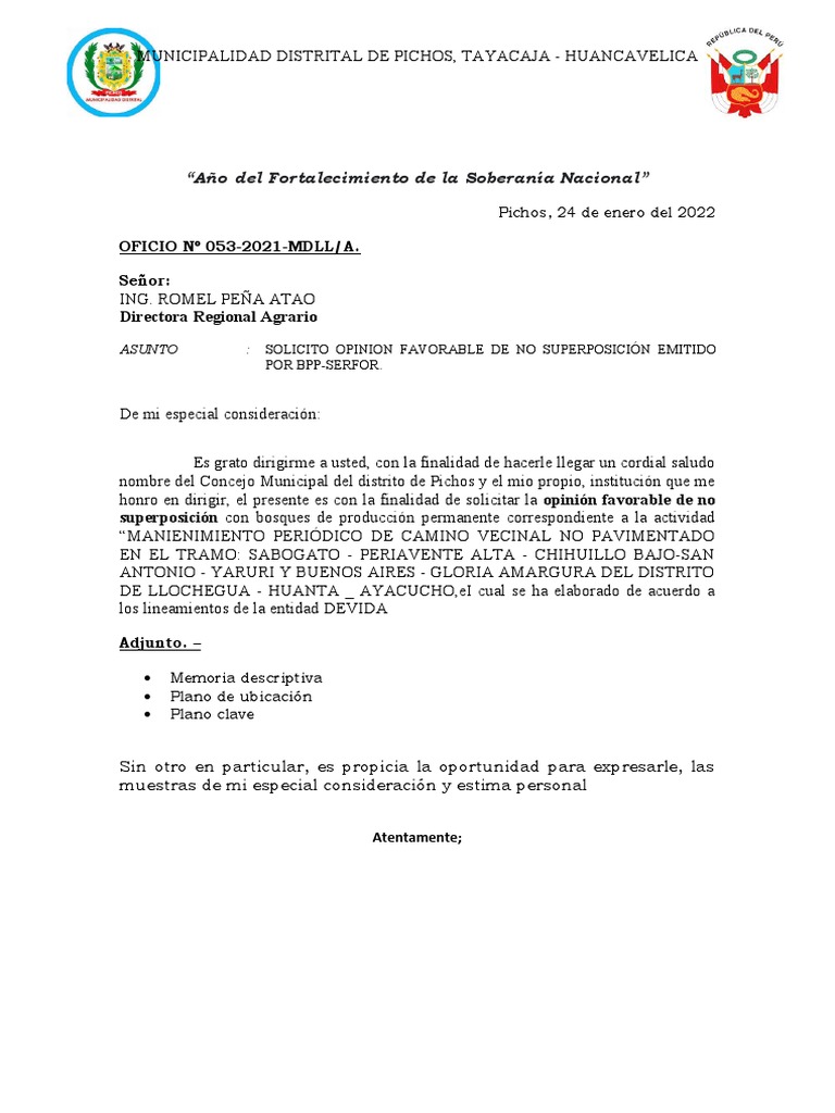 Oficio N°020-Alcaldia-Minagri - Lavantamiento de Observaciones-Potacca ...