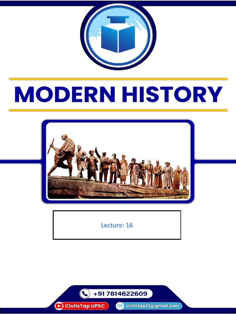 Morden History Upsc Notes | PDF
