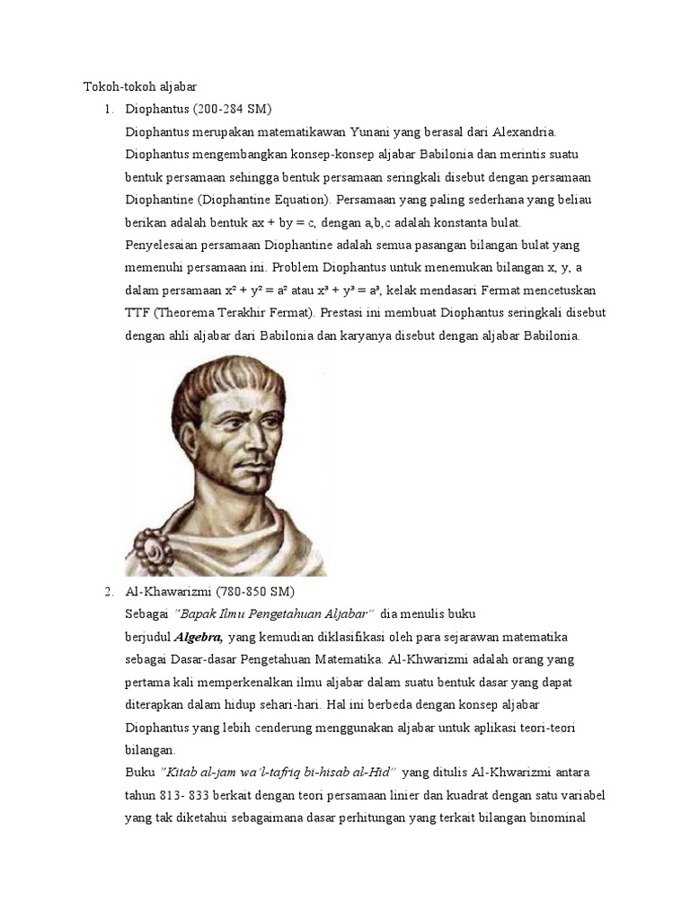 Tokoh-tokoh aljabar | PDF