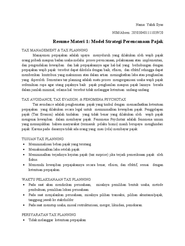 Resume Materi 1 | PDF