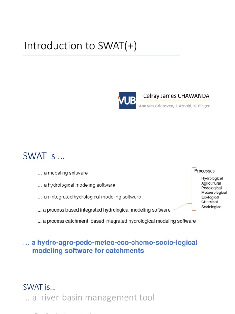 Introduction of SWAT - SWATPlus - Workshop - 2021 PDF | PDF