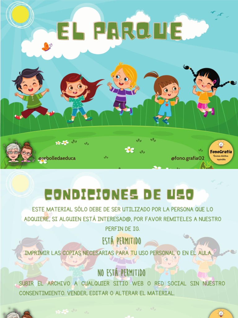 Juegos y Actividades EL PARQUE PDF | PDF