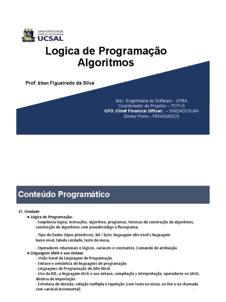 Material Logica Programação ADS 24 04 2023 PDF | PDF | Algoritmos ...
