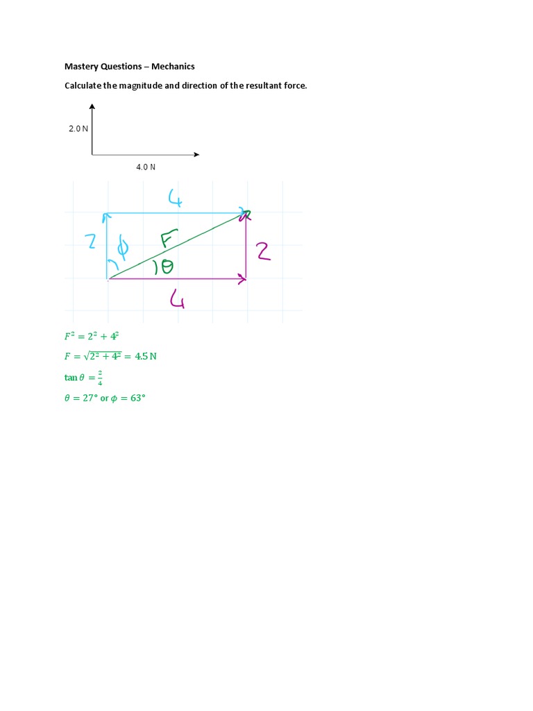 Mastery Answers - Mechanics PDF | PDF | Force | Newton's Laws Of Motion
