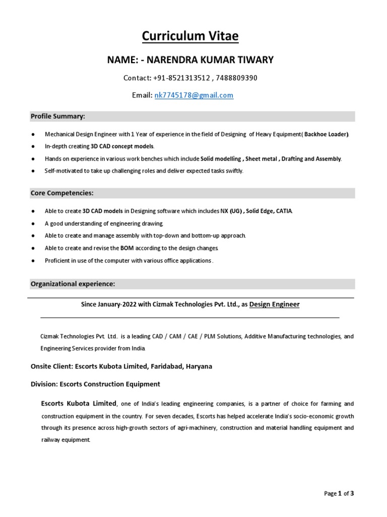 Narendra CV.pdf | PDF