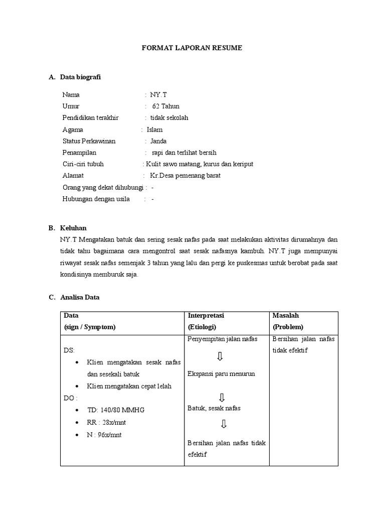 LAPORAN RESUME 1.docx | PDF