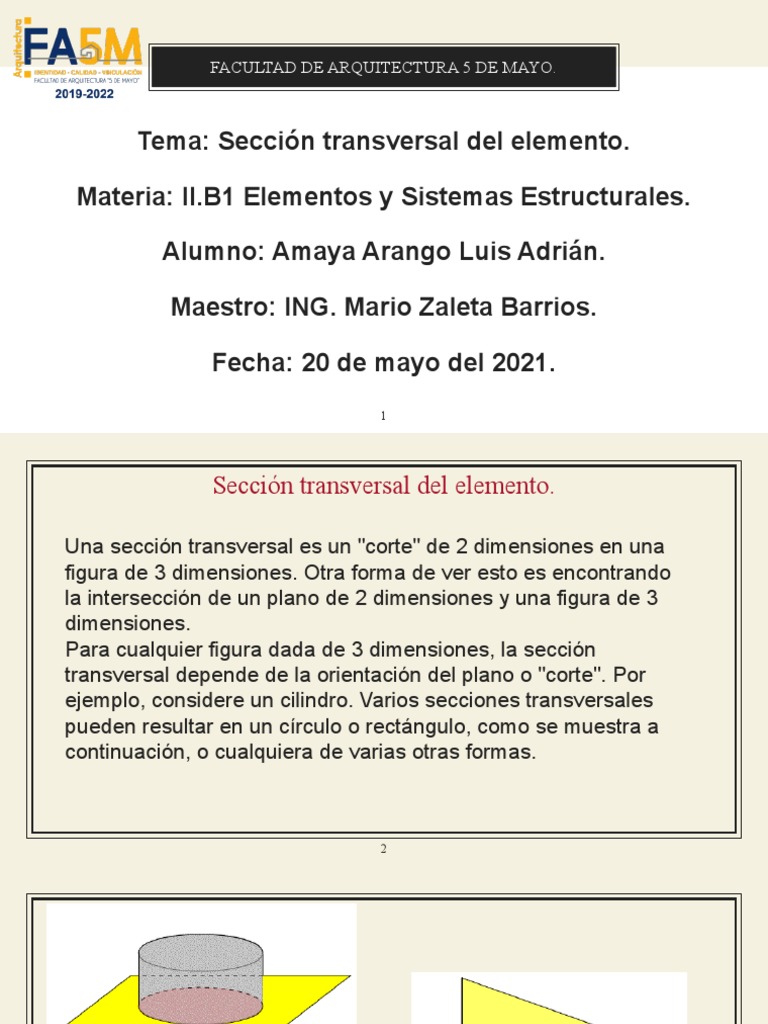 3.1 Sección Transversal Del Elemento | PDF