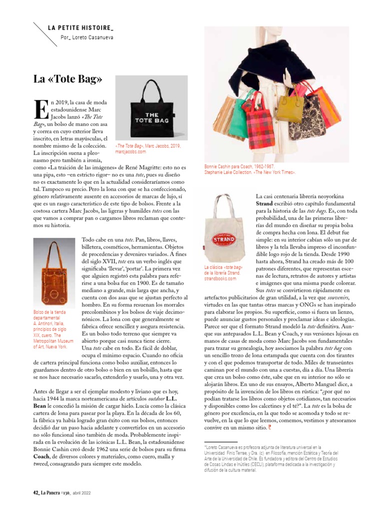 La Tote Bag-Abril 2022 PDF | PDF
