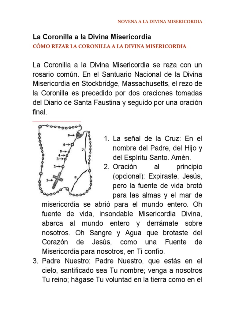 La Coronilla A La Divina Misericordia | PDF