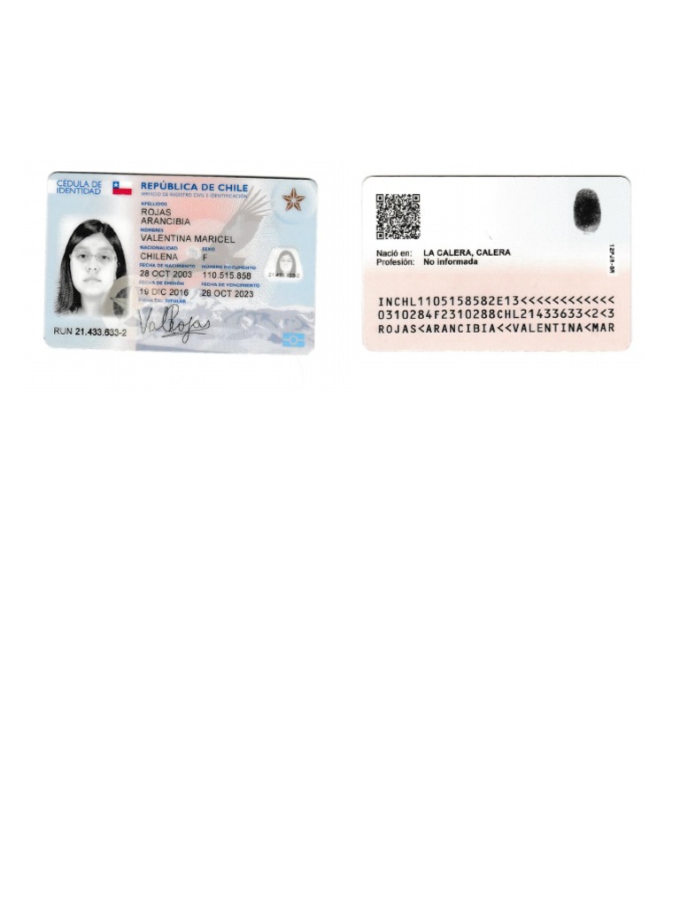 Cedula Identidad Mía PDF | PDF