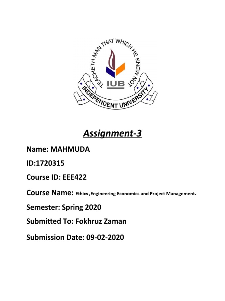 Assignment-III(Barkatullah-1720273).docx | PDF