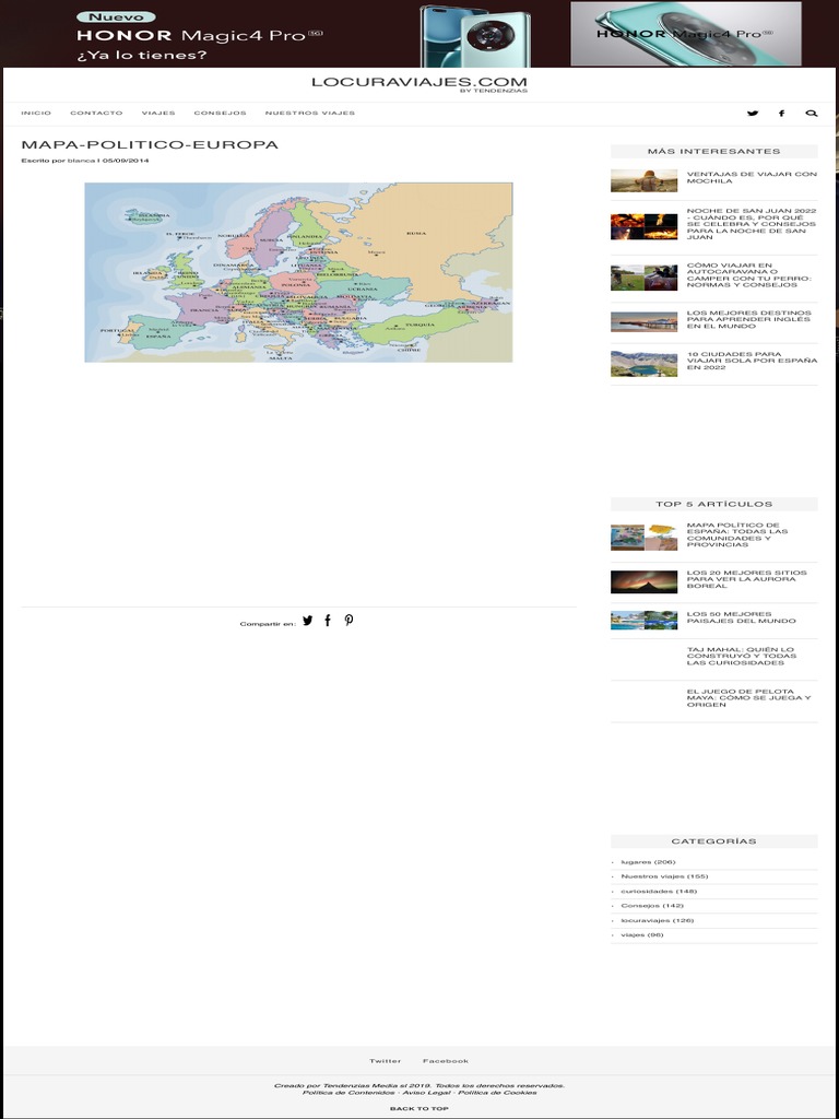 Mapa Politico Europa Pdf Pdf